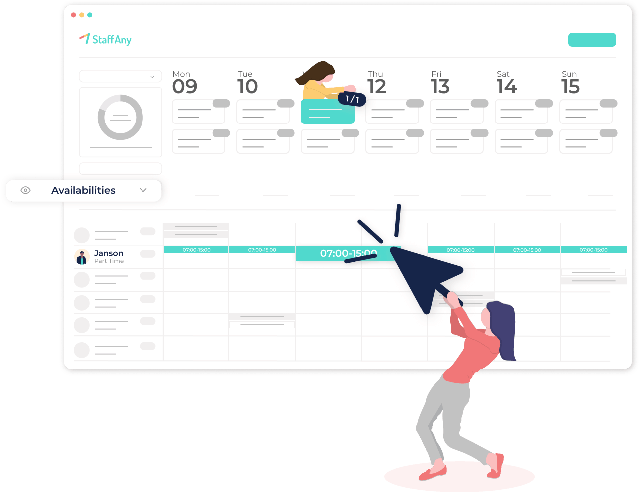 Scheduling Mobile View - StaffAny